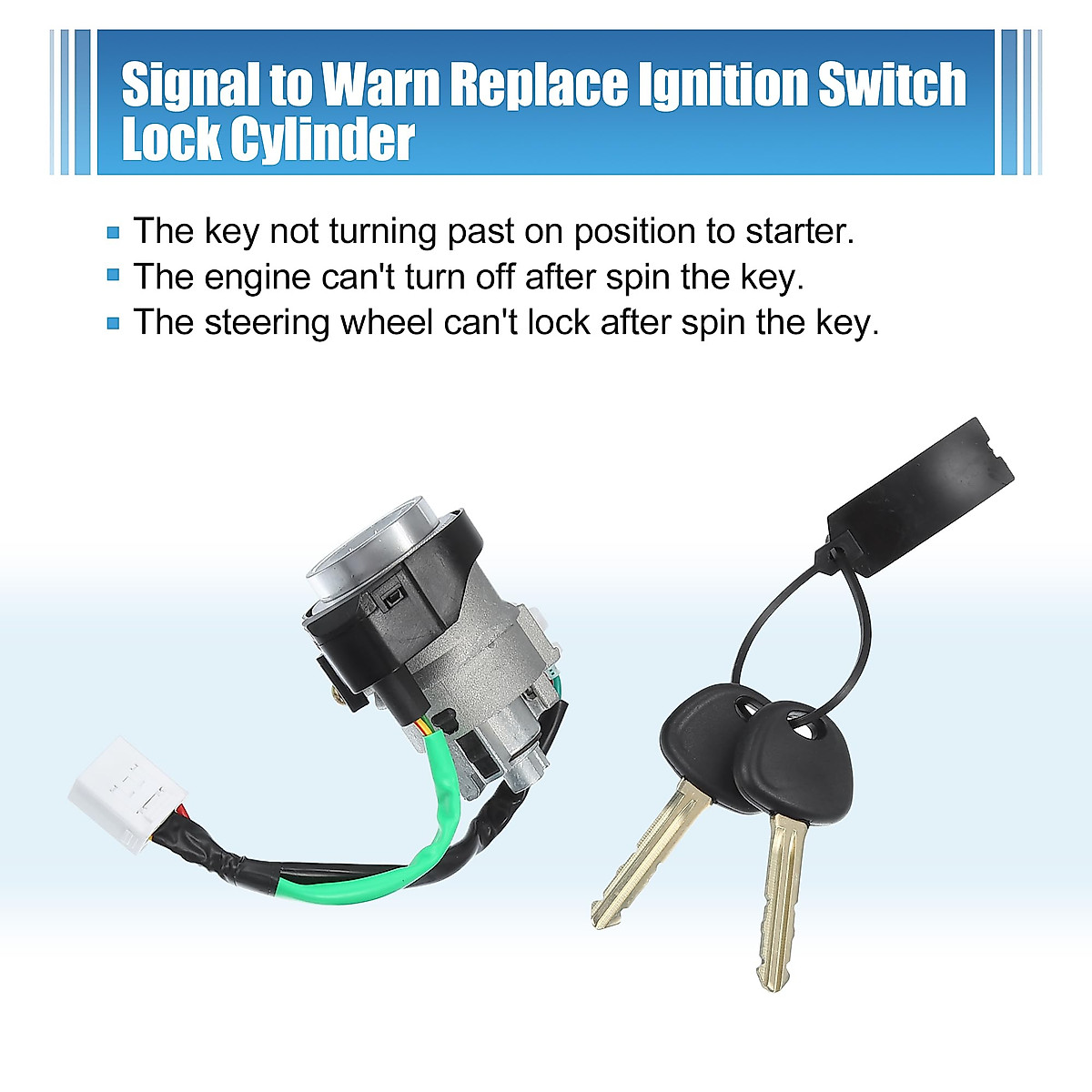 uxcell No.819203KA10 Car Ignition Switch Lock Cylinder with 2 Keys for Hyundai Sonata 2.4L L4 3.3L V6 2005-2007 Ignitigon Starter Switch Steering Lock Cylinder Set