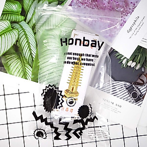 Honbay 1PCS Metal Alloy WenChang Tower Model Statue Feng Shui Decoration Buddhism Temple Decoration Garden Miniature for Office Home Desktop Ornaments (9 Level, 7.1")