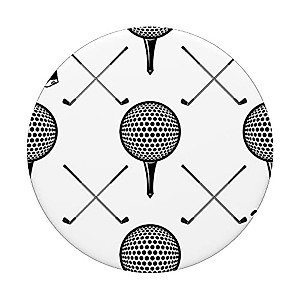 Golf Player Golfer Golfing Ball And Club Sport Golf Cart PopSockets Swappable PopGrip