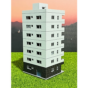 BENME N Scale Train Railway Scene with Architectural Model Building - 1:160