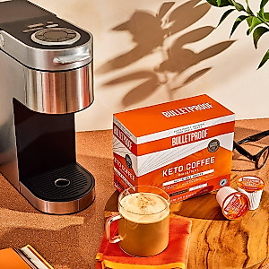 Bulletproof Keto Coffee Pods, 24 Ct, All-In-One Recipe, 100% Arabica Medium Roast, MCT Oil, Organic & Grass-Fed Butter