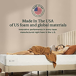 ZINUS 10 Inch Bliss Memory Foam Mattress Sustainable TENCEL Blend Cover / Pressure Relieving / CertiPUR-US Certified / Bed-in-a-Box / All-New / Made in USA, Queen