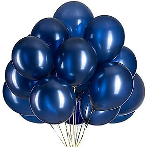 Navy Blue Rose Gold White Confetti Balloons 25pcs for Birthday Party Decorations for Women/Wedding/Baby Shower Navy and Pink Balloons Gender Reveal Party Decorations