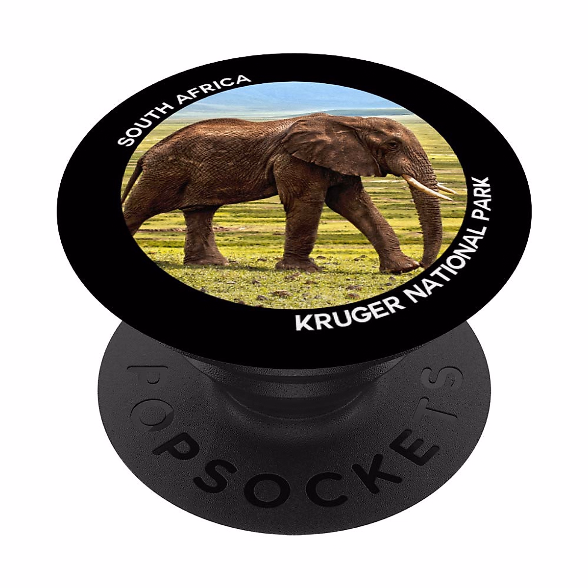 South Africa Kruger Park Elephant Souvenir Gift PopSockets Grip and Stand for Phones and Tablets
