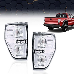 PIT66 Tail Lights Rear Lamps,Compatible with 2009-2014 Ford F150 (Basic Style, Black)