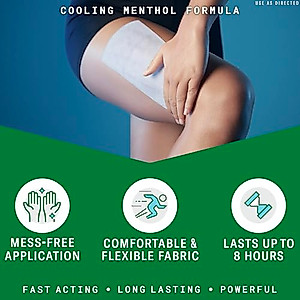 Biofreeze XL Patches Menthol Pain Relieving Patches (4/Box) 2 Sizes Up To 8 Hours Of Long Lasting Pain Relief Of Sore Muscles, Arthritis, Simple Backaches, And Joint Pain (Packaging May Vary)