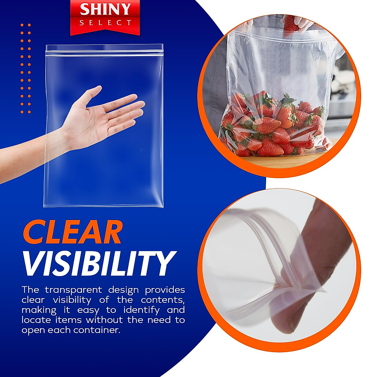 SHINY SELECT [ 12 COUNT ] 5 Gallon Double Zipper Jumbo Bags, 18x24 inches,12 Count Heavy Duty Storage Bag for Clothing, Bedding, Shoes, Pillows, Pet Supplies, Crafts, Books, Magazines, Toys