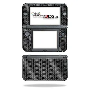 MIGHTY SKINS MightySkins Glossy Glitter Skin for Nintendo New 3DS XL (2015) - Black Argyle | Protective, Durable High-Gloss Glitter Finish | Easy to Apply, Remove, and Change Styles | Made in The USA