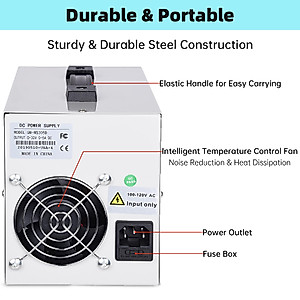 Yescom DC Power Supply Variable 30V 10A Adjustable High Precision Digital w/Power Cord 110V AC