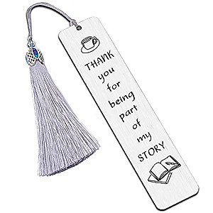 FINGERINSPIRE Teacher Appreciation Gifts Metal Bookmark Graduation Teachers Day Christmas Birthday Gifts for Teacher Tutor Professor Special Education Teachers - Thank You for Being Part of My Story