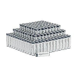 Amazon Basics 150-Pack AA Alkaline Industrial Batteries, 1.5 Volt, 5-10 Year Shelf Life