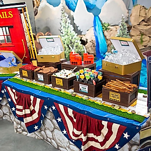 Fun Express Railroad Track Table Runner - Party Supplies - Tablecloth for Birthday Party Favors - Birthday Racing Party Decor Events Supplies - Tablecloth Runner Table Floor Cover - 1 Piece