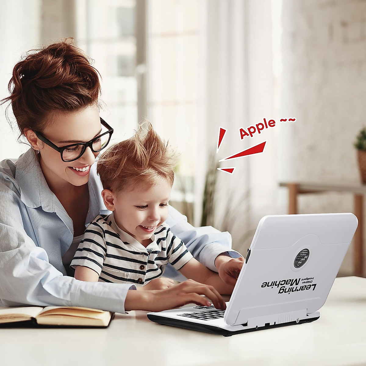 LESHITIAN Kids Laptop - 80 Learning Modes to Learn Alphabet, Words, Mathematics, Play Games and Music - Toy for Children Ages 5+