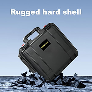 Storage Case for Milwaukee M18 M12 Battery - Waterproof Power Tool Box Storage Bag with 9 Adjustable Dividers for Milwaukee Battery & Charger Holder 2.0/3.0/4.0/5.0/6.0/6.5/8/9.0/12.0-Ah (Case Only)