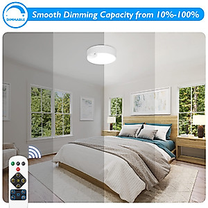 2-Pack Motion Sensor LED Ceiling Lights Battery Operated, 7.48inch 6500K Dimmable Flush Mount Light Fixtures with Remotes, Wireless Ceiling Lamps for Closet Pantry Laundry Garage(Battery Not Included)