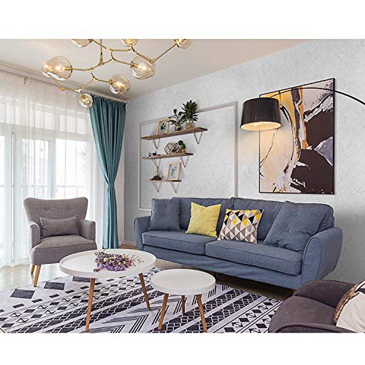 Boeoanay 16"x 400" Marble Wallpaper Granite Grey White Vinyl Film Self Adhesive Removable Peel and Stick Countertop Paper Decorative Furniture Cabinet Waterproof