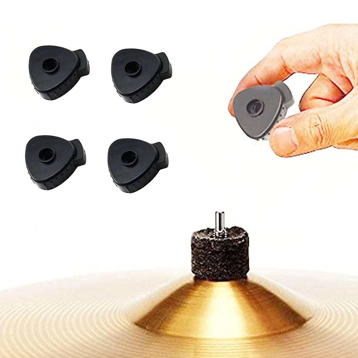 TUOREN Plastic Cymbal Quick Release Nut 6-8mm for Cymbal Jazz Drum Parts Accessories 6 Packs
