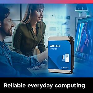 Western Digital 1TB WD Blue PC Internal Hard Drive HDD - 7200 RPM, SATA 6 Gb/s, 64 MB Cache, 3.5" - WD10EZEX