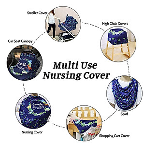 Baby Car Seat Cover for Boys, Little Brother Car Seat Canopy, Multiuse Nursing Covers, Dinosaur Theme Infant Carrier Cover Summer, Breastfeeding Scarf Newborn, Ultra-Soft Breathable