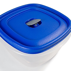 3/5/7 Cup Replacement Lids for Rubbermaid Food Storage Containers Steam Vent (4-Pack, Blue)