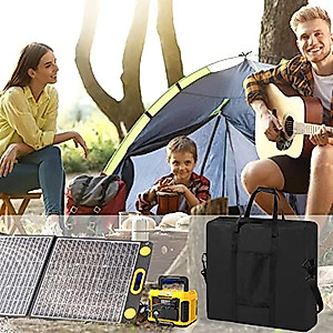 Rilime Solar Panel Storage Bag Compatible with Jackery Solar Panel 60 Watt,Solar Panel Bag Solar Panel Carrying Case with Pocket