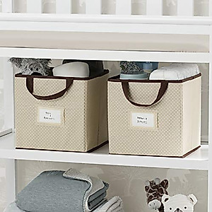 Delta Children 12Piece Foldable Storage Cubes/Bins, Beige
