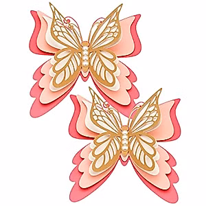 GANAZONO Home Decor Home Decor Wedding Decor 3D Wall Stickers Paper Cutouts Glitter Peal Wall Decals Decorations for Wedding Nursery Bedroom Kids Room 2Pcs Home Decor Wedding Decor Wedding Decor