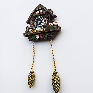 Fridge Magnet Cuckoo Clock Germany 3D Resin Handmade Craft Tourist Travel City Souvenir Collection Letter Refrigerator Sticker