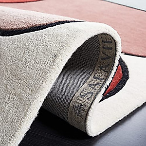 SAFAVIEH Fifth Avenue Collection 4' x 6' Ivory/Multi FTV126A Handmade Mid-Century Modern Abstract Wool Area Rug