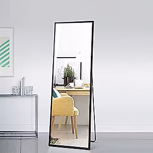 OBIOZZ Floor Mirror, Full Body Mirror Full Length Mirror Standing Full Body Mirror Full Length Floor Mirror Free Standing Dressing Mirror Dressing Mirror for Bedroom Living Room