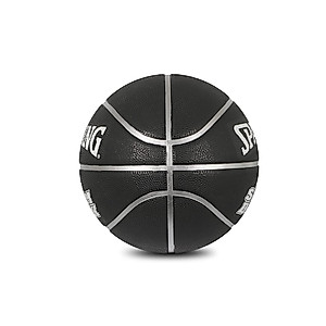 Spalding Slam Dunk NBA Black Basketball Ball with Pump Men's Official Ball Size 5, 6, 7 (7)