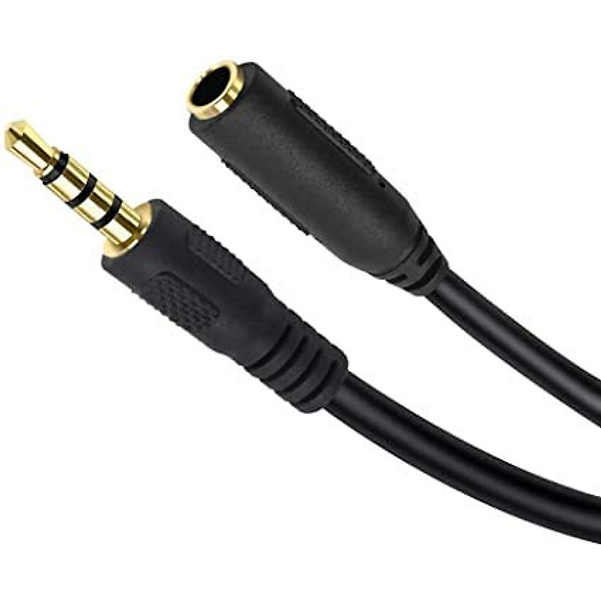 Traovien 3.5mm Splitter Cable, 3.5mm 1/8 inch 4-Pole TRRS Male to Female 1 to 5 Way Audio Stereo Splitter Extension Cable for Headset Audio Splitter (1Pcs)(3.5mm 4pole 1M/5FM)