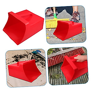 MUCKLILY Garbage Cleaning Dustpan Upright Pans Household Dustpans Garden Dustpans Commercial Sweeping Supplies Trash Scoop Small Dust Pan Kitchen Dustpans Trash Cleaning Shovels Red Plastic
