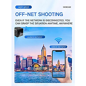 ZHOUCXZDA Hidden Spy Pet Outdoor Camera Wireless Cam Indoor WiFi Body Small Cameras, Dog Home Security Micro Camera Babysitter Surveillance Camera,Wireless Security Camera Compatible with Android