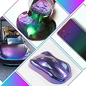 Chameleon Powder Pigment, 8 Color Changing Mica Powder for Epoxy Resin Tumblers, Update Chrome Powder for Nails Art Makeup Paints Crafts Candle Making Dye Slime Metallic