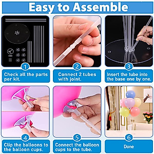 4 Pack Balloon Stand Kit, Fenxyo Balloon Sticks Holder with Base for Table Graduation Birthday Wedding Anniversary Baby Shower Gender Reveal Party Decorations