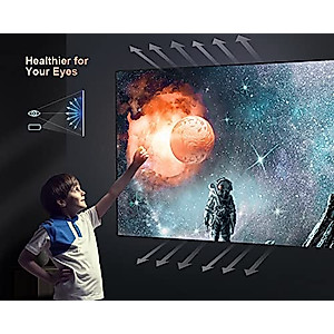【Electronic Focus】 Projector with 5G WiFi and Bluetooth 5.1, Tkisko 480ANSI Native 1080P Movie Projector 4K Support, 4D/4P Keystone Correction, Outdoor Portable Video Projector for Travel/Camping
