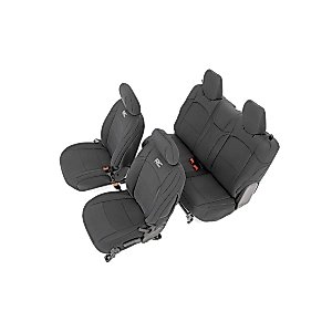 Rough Country Neoprene Seat Covers for 18-22 Jeep Wrangler JL | 2-Door - 91020, Black