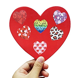 500 Pieces Valentines Day Heart Roll Stickers Labels Love Decorations for Father's Day Mother's Day Decor Wedding Party Favor Engagement Proposal Anniversary Birthday Christmas