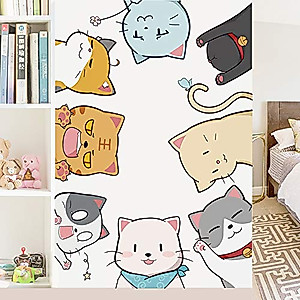 Buer Homie Wall Stickers, Cats and Kitten Pattern, Nursery Murals for Kids Bedroom