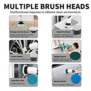 GGBOOMGG Replaceable Brush Heads for Electric Shower Scrubber, 9 Pack Brush Heads Suitable for All Brands of ANS-8051A&ANS-8050 Electric Cleaning Brush