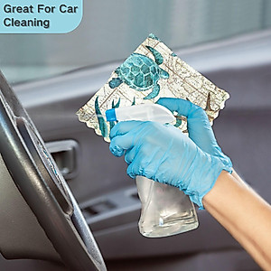 senya Vintage Ocean Sea Turtle Starfish Map Print Dish Cloths 6 Pack Dish Towels Reusable Cleaning Cloths Kitchen Hand Towels