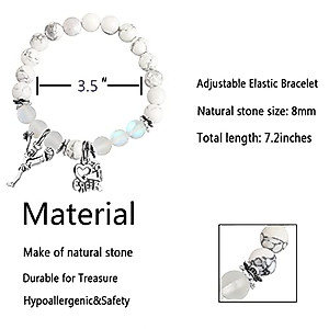 FUSTMW Cheer Charm Bracelet Cheerleading Gifts You Are Braver Than You Believe Bangle Bracelet Cheer Jewelry for Cheerleaders Cheer Coaches or Team (White)