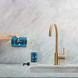 Caldrea Hand Soap Refill, Aloe Vera Gel, Olive Oil And Essential Oils To Cleanse And Condition, Basil Blue Sage Scent, 32 Oz