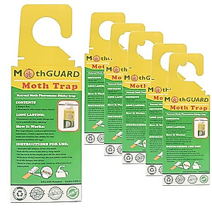 6 Pack – Powerful Pheromone Enhanced Moth Traps – Refillable Hanging Box - Odor-Free & Natural for Closet, Pantry, Kitchen