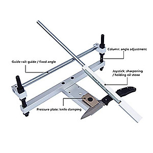 LeTkingok Knife Grinding Tool -Fix Angle Knife Sharpener Manual Sharp Edge Grinding Machine Edge Sharpener