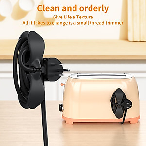 YIPVER Cord Organizer for Kitchen Appliances, 9 Pack Cords Winder Wrapper Appliance Holder Storage Home Hider on Coffee Maker, Air Fryer, Mixer, Toaster., YH-001#