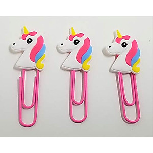 Set of 12 Unicorn Paperclips or Bookmarkers