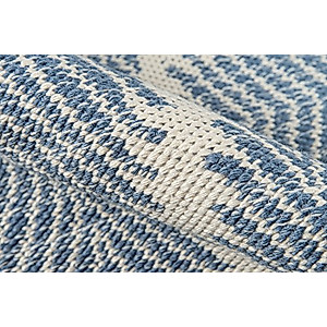 Erin Gates by Momeni River Beacon Denim Hand Woven Indoor Outdoor Area Rug 2' X 3'