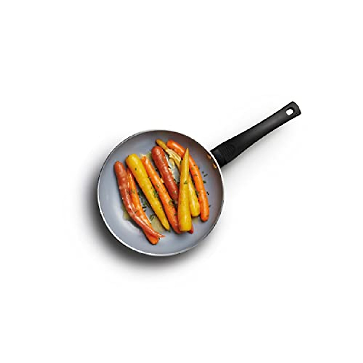 MasterClass MCFPCER20 Eco Induction Frying Pan with Healthier Ceramic Chemical Free Non Stick, Small, Aluminium/Iron, Black/Blue, 20 cm